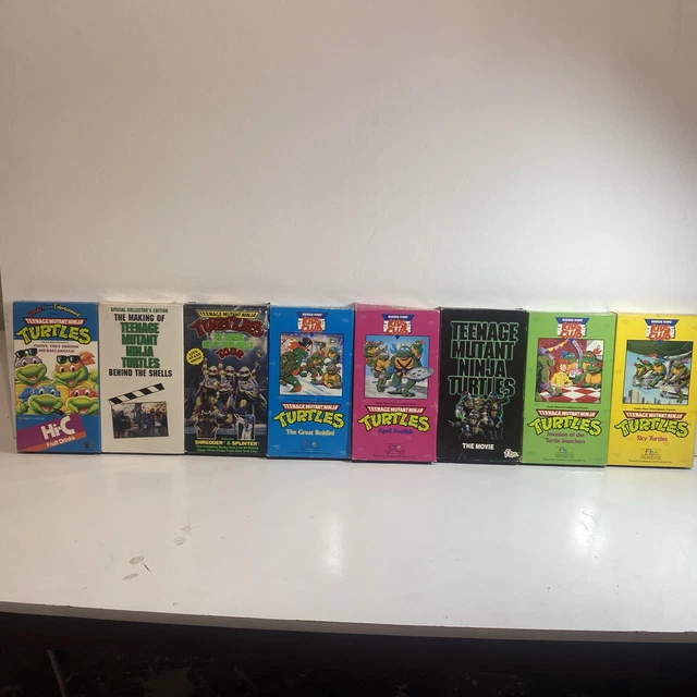 8 RARE TEENAGE Mutant Ninja Turtles VHS Tapes One Factory Sealed Bin K ...