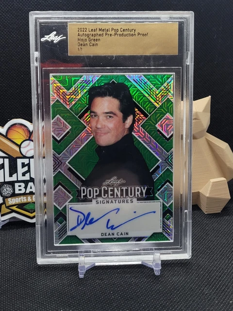 DEAN CAIN 1/1 épreuve de pré-production vert auto 2022 feuille pop ...