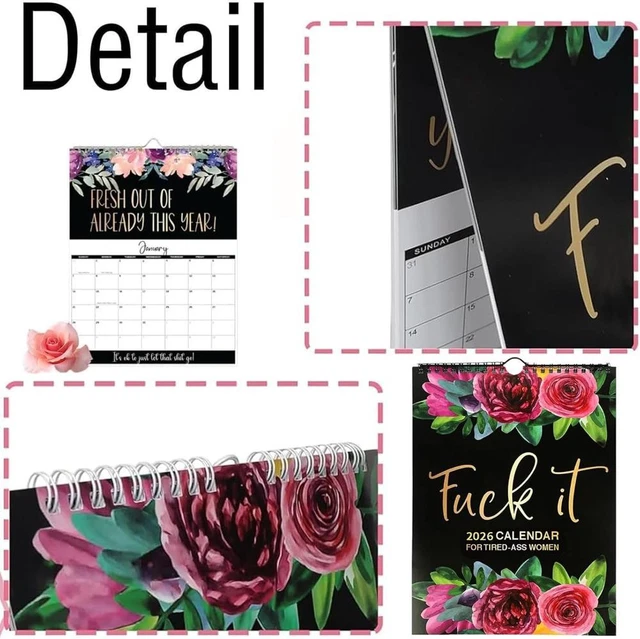 2026 CALENDAR FOR Tired Women, Calendar 2026 Wall Planner, Funny ...