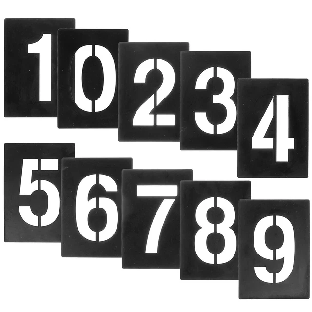DIGITAL TEMPLATE PVC0-9 Stencil Numbers for Spray Paint Stencils £11.75 ...