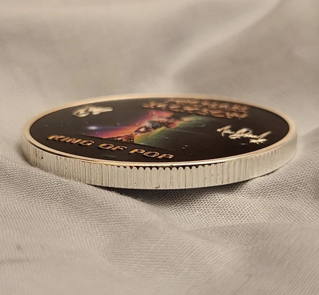 MICHAEL JACKSON ELVIS Presley Silver Coin Old Music Signed Americana ...