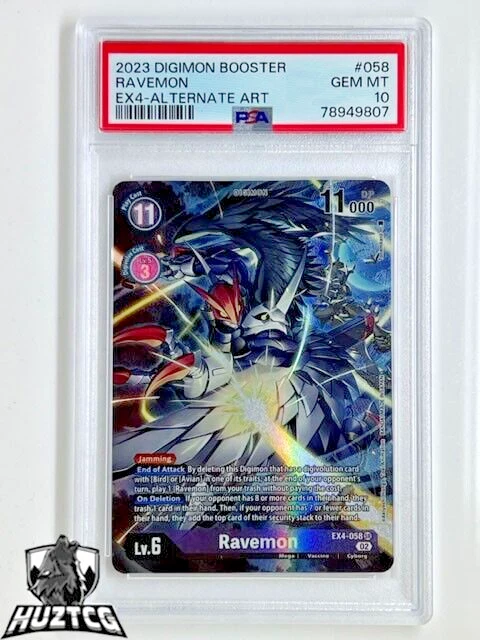 DIGIMON - RAVEMON - EX4-058 - SR - Super Rare - Art Alternatif - PSA 10 EUR 105,40 - PicClick FR