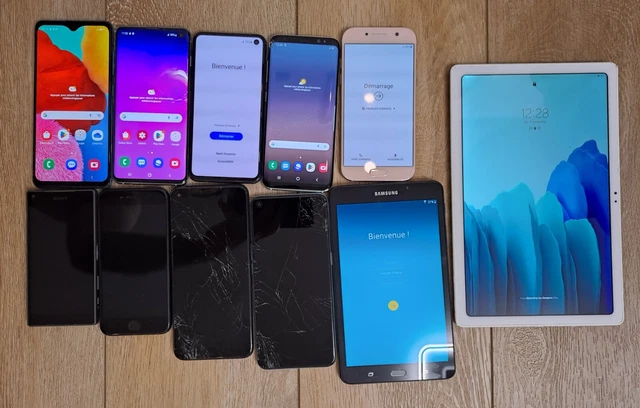 LOT DE TÉLÉPHONES portables HS, ou à flasher ou avec de petits défauts EUR 312,00 - PicClick FR