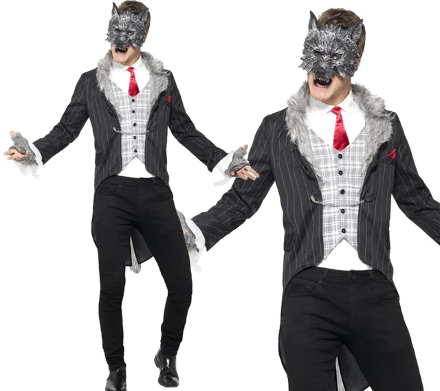 BIG BAD WOLF Costume Mens Halloween Fancy Dress Outfit Deluxe Fairytale ...