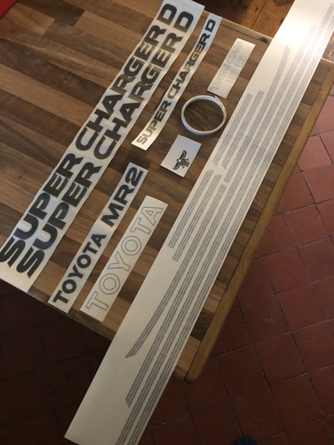 TOYOTA MR2 MK1 Supercharger Supercharged Stripes Stickers Decals Kit ...
