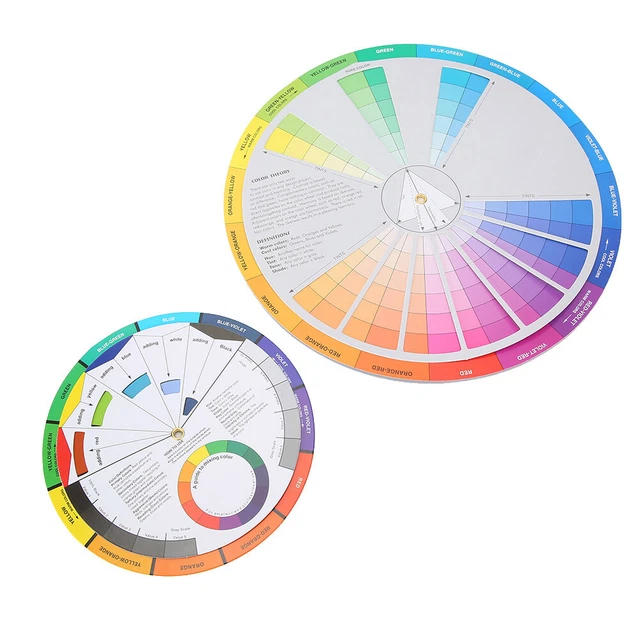 MIXING GUIDE PAINT Wheel Color Mixing Chart for Color Mixing Guide ...