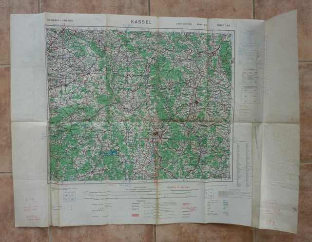 WW2 WAR OFFICE Army Air Maps Germany Kassel 1943 L52 1st edition £25.00 ...