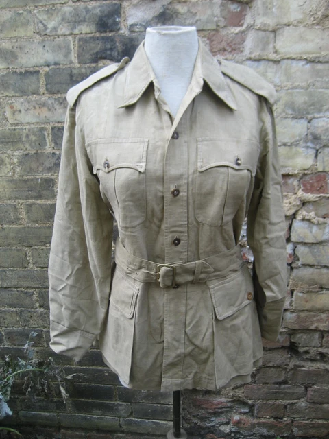 WW2 BRITISH ARMY bush jacket and belt, Far East, Burma £30.00 - PicClick UK