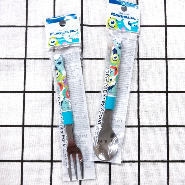 DISNEY PIXAR MONSTER INC Cutlery Set Fork & Spoon For Children 🌟Mike🌟 ...
