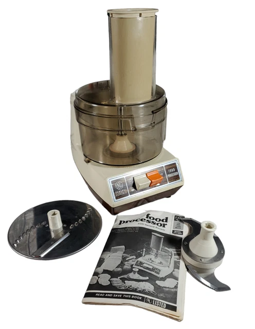 VINTAGE GE GENERAL Electric Food Processor Made in USA Manual Blade ...