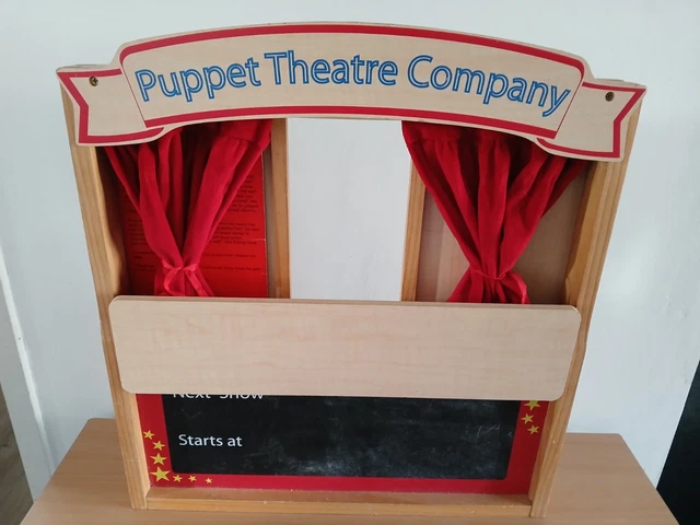 ELC PUPPET THEATRE Company Wooden Foldable Playset with finger puppets ...