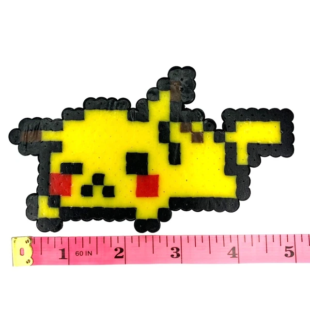 PIKACHU POKÉMON PIXEL Art Perler perle rave décoration bureau emo anime ...
