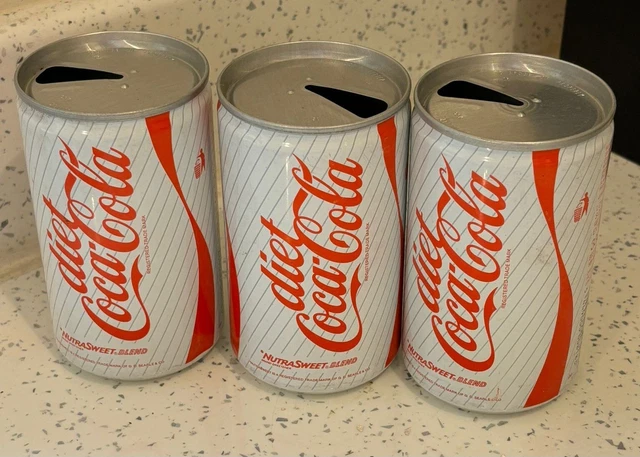 VINTAGE COCA COLA Diet Coke Empty Cans Cole & Pepsi 1980s Barcode 1986 ...