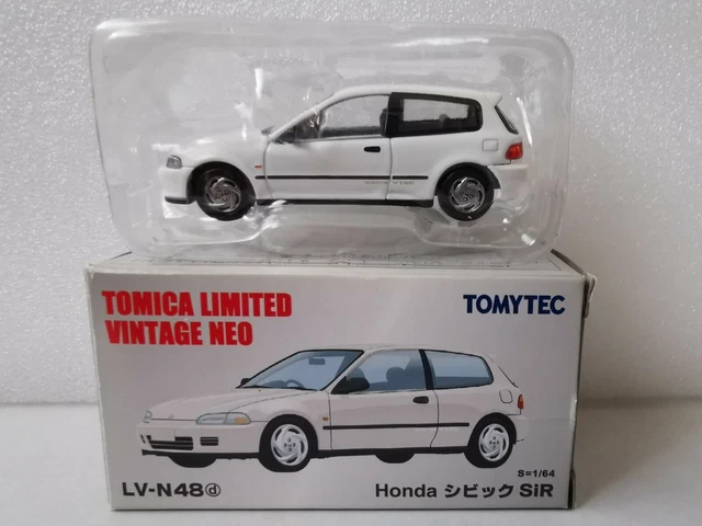 *NEW* TOMYTEC TOMICA Limited Vintage Honda Civic EG6 SiR LV-N48 White ...