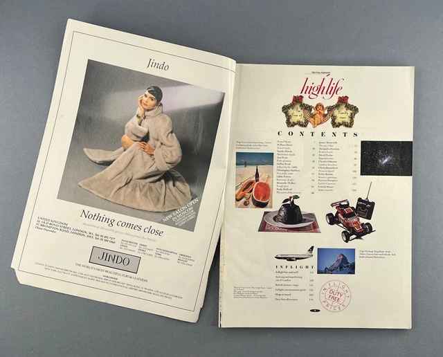 BRITISH AIRWAYS HIGHLIFE Airline Inflight Magazine December 1989 Ba ...