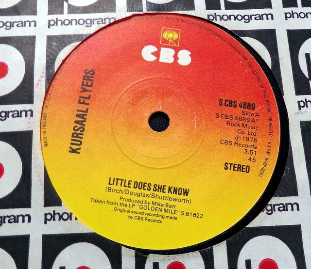KURSAAL FLYERS : Little Does She Know : 1976 : 45 rpm single EUR 4,61 ...
