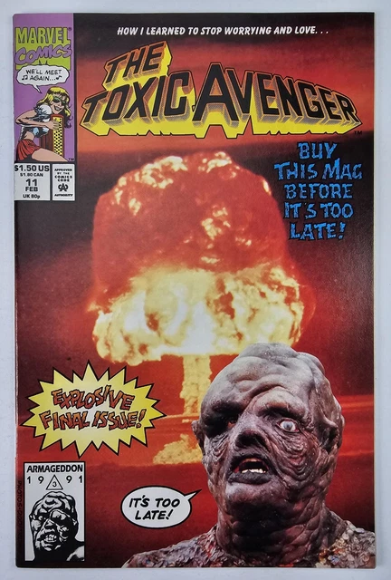 VINTAGE 1992 THE Toxic Avenger #11 Final Issue Marvel Comics Comic Book ...