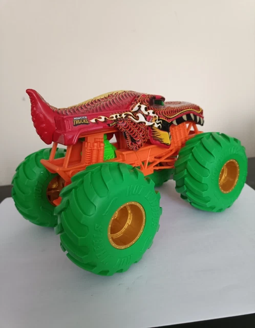 HOT WHEELS OVERSIZE 'Mega Wrex' Monster Truck Monster Jam Red Dragon ...