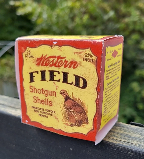 VINTAGE WESTERN FIELD Shotgun Shell Empty Box Super X 12 ga ...