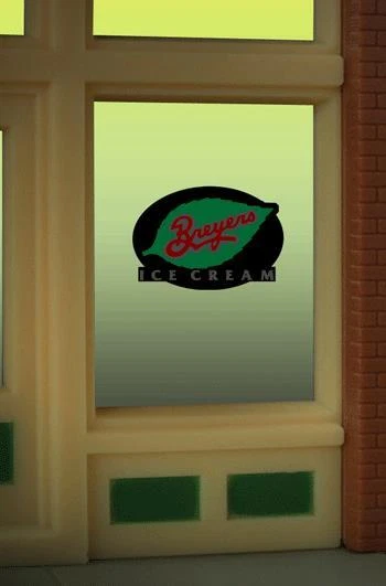 MILLER ENGINEERING 8810 HO/O Breyers Ice Cream Flashing Neon Window ...