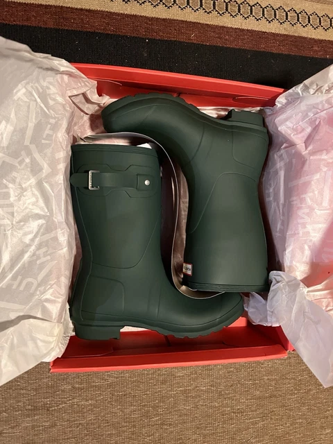 HUNTER MENS WELLINGTON Tall RAIN Boots Hunter Green US MENS 10. NIB £ ...