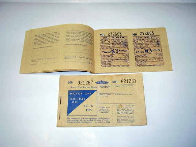 MOTOR FUEL RATION BOOK gran bretagna carnet coupon buoni carburante ...