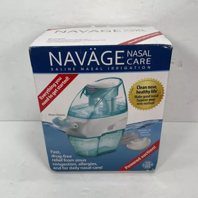 NAVAGE NASAL CARE (SDG-2) Saline Nasal Irrigation System + 20 SaltPods ...