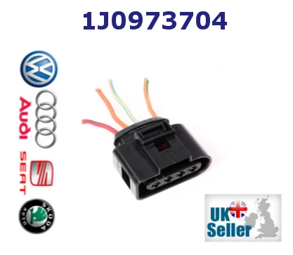 VW AUDI 4 Pin Plug Connector 1J0973704 Audi 4819035 Pre-Wired £7.50 ...