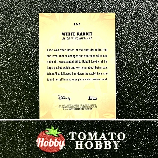 TOPPS WONDER DISNEY 2025 The White Rabbit Refractor Furry Friends Ff-7 ...