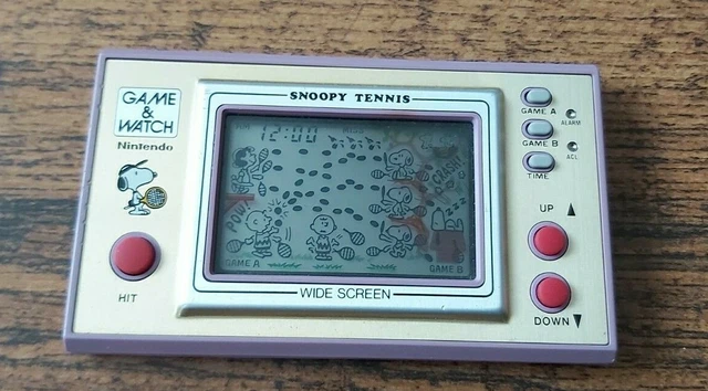 NINTENDO SNOOPY TENNIS LCD Wide Screen Game & Watch Boxed SP-30 Tested ...