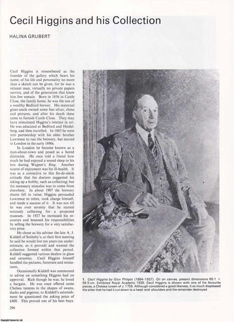 CECIL HIGGINS AND His Collection. An Original Article From Apollo ...