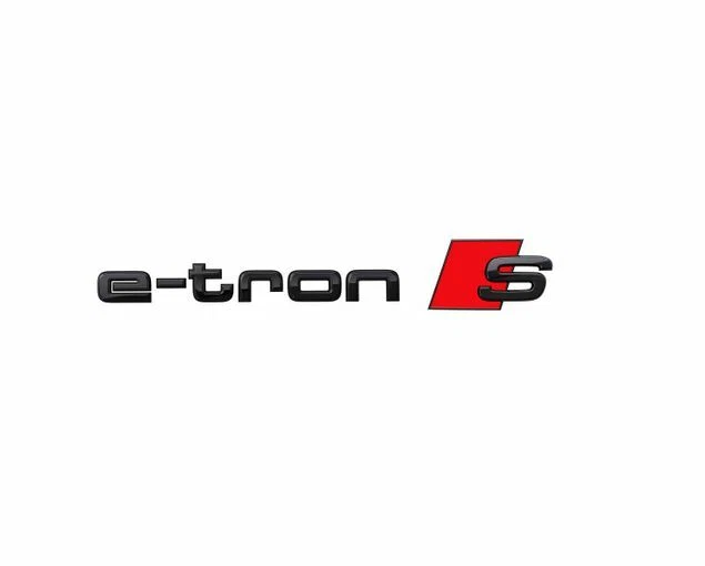 ORIGINAL AUDI E-TRON S Inscription Logo Emblème Noir Brillant ...
