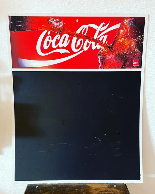 PANNEAU ENSEIGNE TABLEAU Noir Coca Cola Publicité Vintage Moderne EUR ...