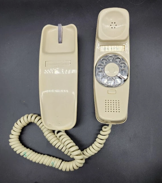 VINTAGE STROMBERG CARLSON rotary "Slenderet" wall phone cream or beige ...