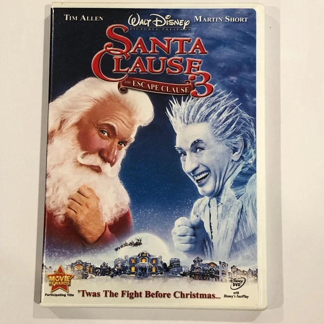 WALT DISNEY SANTA Clause 3 The Escape Clause DVD Tim Allen Martin Short ...