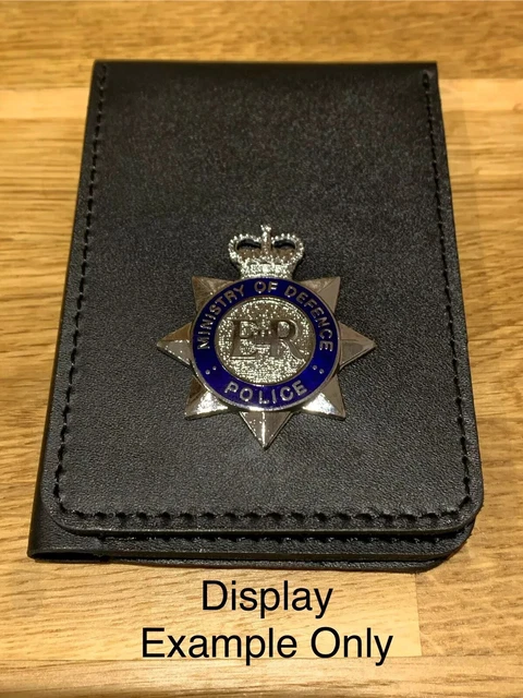 BLACK LEATHER ID/WARRANT Card Holder - Police, Security, Military ...