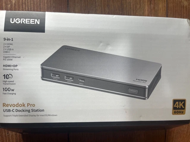 GGREEN 9-IN-1 REVODOK Pro USB-C Docking Station, Model CM615, Opened ...