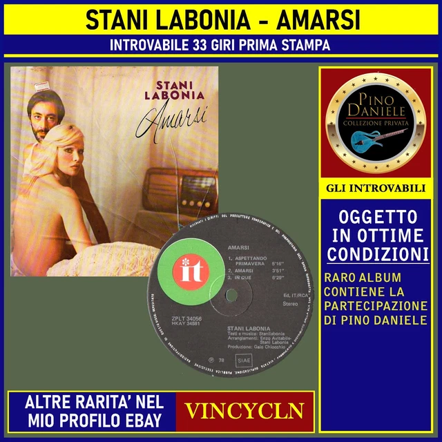 STANI LABONIA FEAT Pino Daniele - 33 giri - AMARSI - Prima Stampa 1978 ...