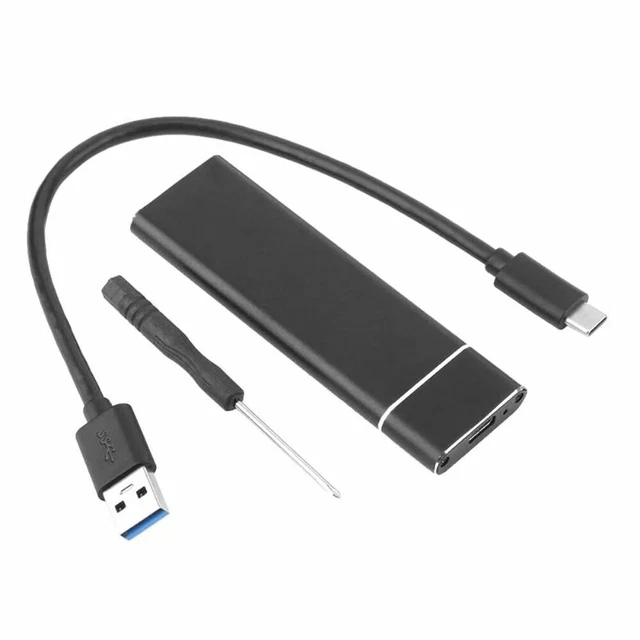 M.2 NGFF TO USB 3.1 Enclosure Caddy Case SSD Type-C Hard Disk Box ...