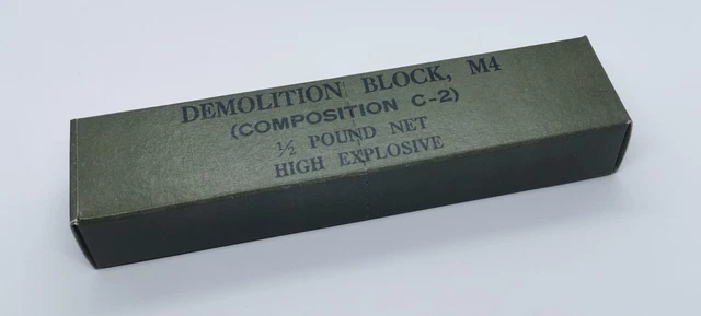 REPRODUCTION D'UN BLOCK de démolition M4 inerte us WW2 EUR 10,00 ...