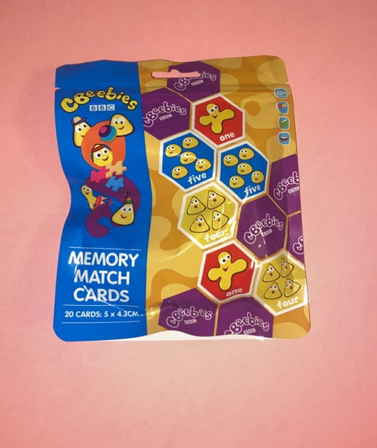 NEW CBEEBIES: MEMORY Match Cards Puzzle game 20 cards (5 x 4.3cm each ...