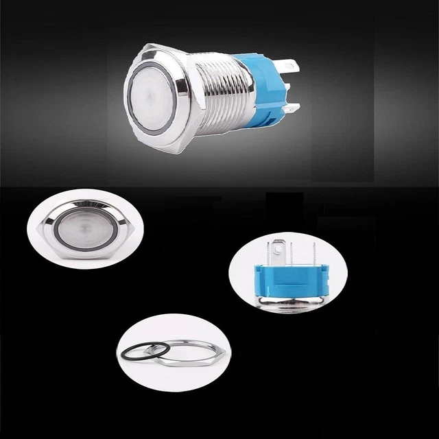 IP66 RATED STAINLESS Steel Push Button Switch with LED and Self Reset ...