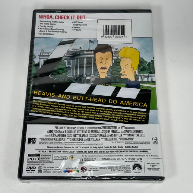 BEAVIS AND BUTTHEAD Do America DVD 1996 Comedy Animated Movie Mike ...