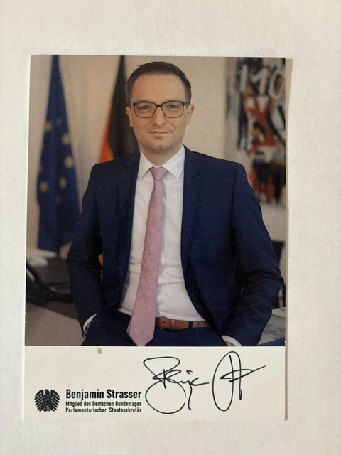 HANDSIGNIERTE AUTOGRAMMKARTE , BENJAMIN STRASSER , MdB EUR 1,00 ...