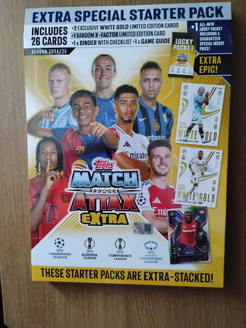 TOPPS MATCH ATTAX EXTRA 2024/25 Trading Cards Game Starter Pack: Binder ...