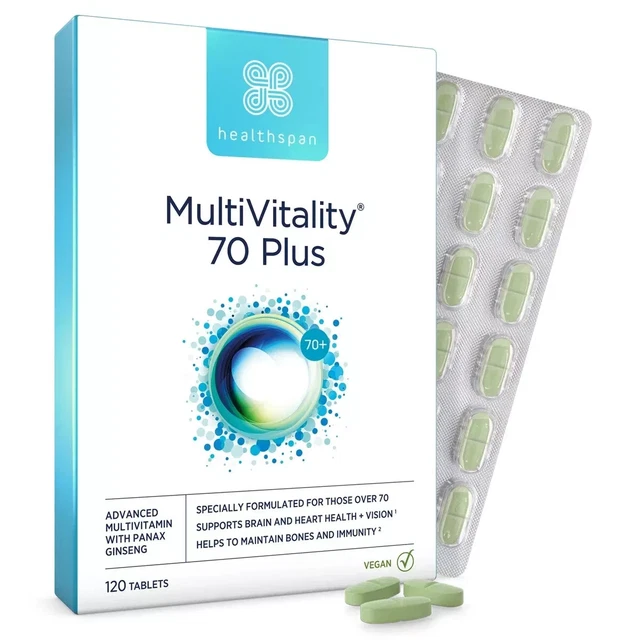 HEALTHSPAN MULTIVITALITY 70 Plus 120 Tablets Advanced multivitamin ...