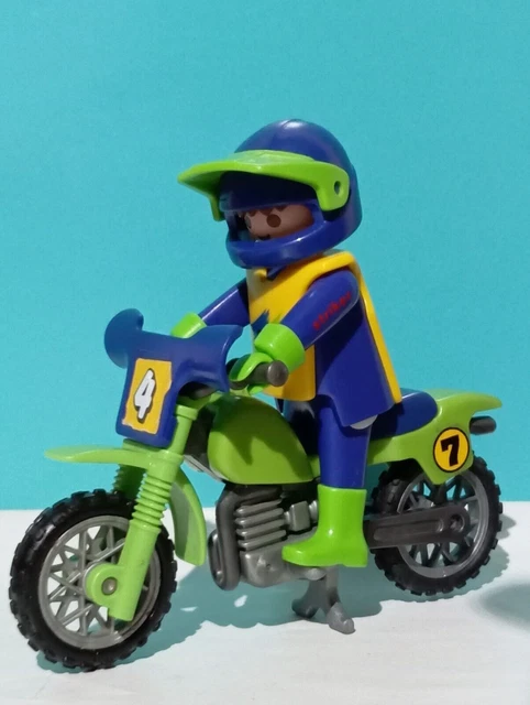 FIGURINE PLAYMOBIL MOTARD Moto Moto Ref 3698 Motocross Dakkar Dakar EUR ...