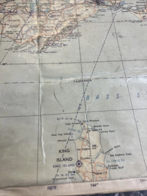VINTAGE PILOT AERONAUTICAL CHART 1970s MELBOURNE VICTORIA MAP AIRCRAFT ...