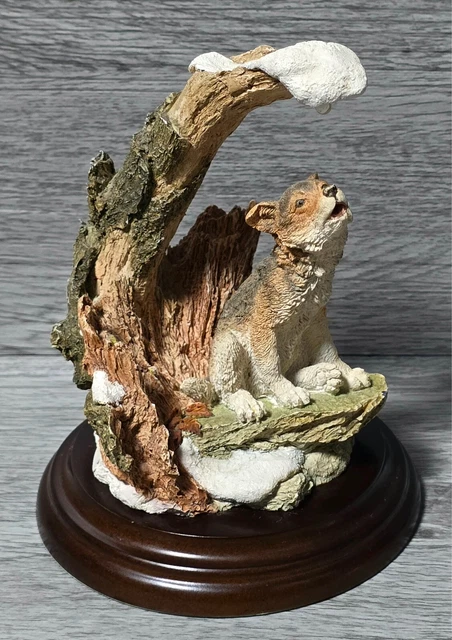 RARE VINTAGE COUNTRY Artists By K. SHERWIN "Spellbound" Wolf On Rocks ...