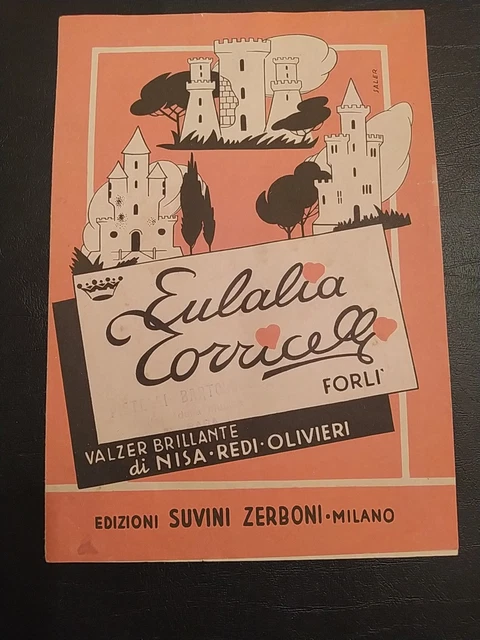 FORLI' ED. SUVINI Zerboni Antico Spartito Musicale Eulalia Torricelli ...